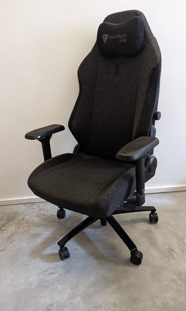 Secretlab chair all-black fabric, Furniture & Home Living, Furniture ...