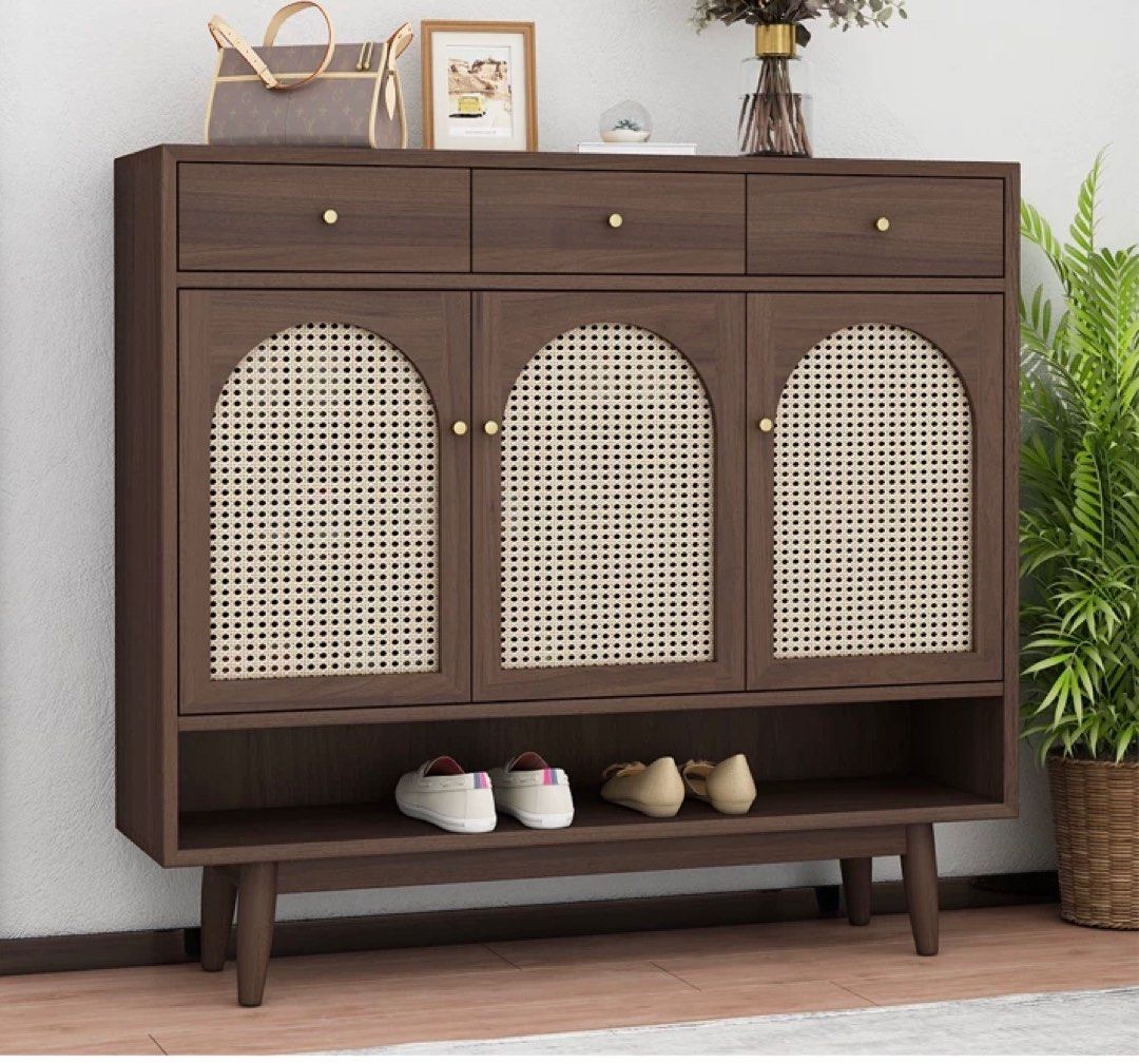 Customise Rattan Shoe Cabinet Drawers Sideboard Drawer Console Book ...