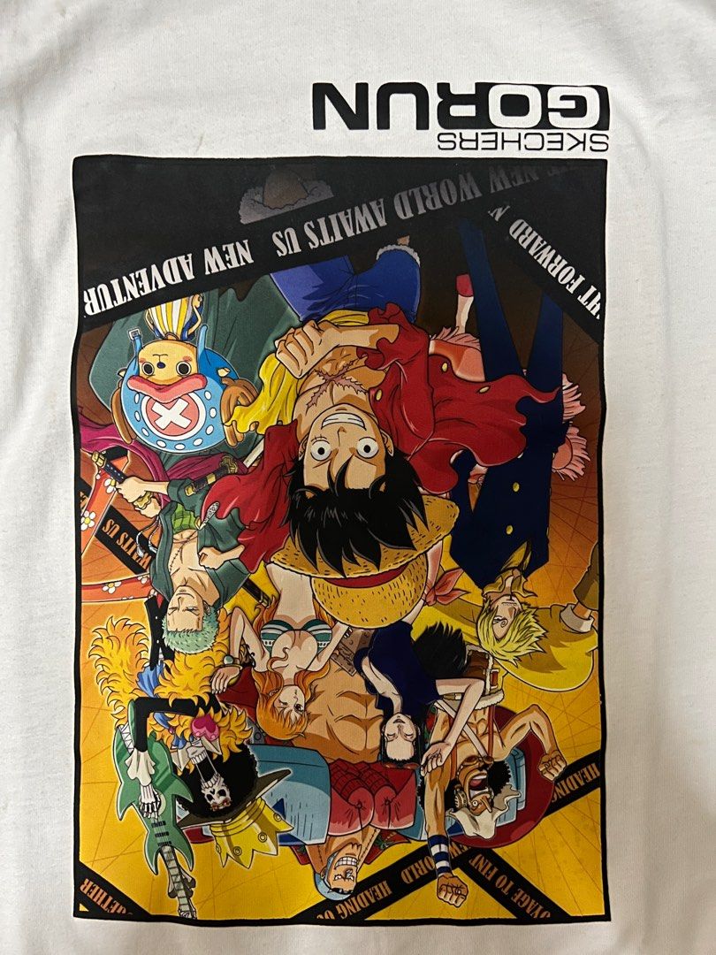 Skechers X One Piece Drop Fourth, Men's Fashion, Tops & Sets, Tshirts ...