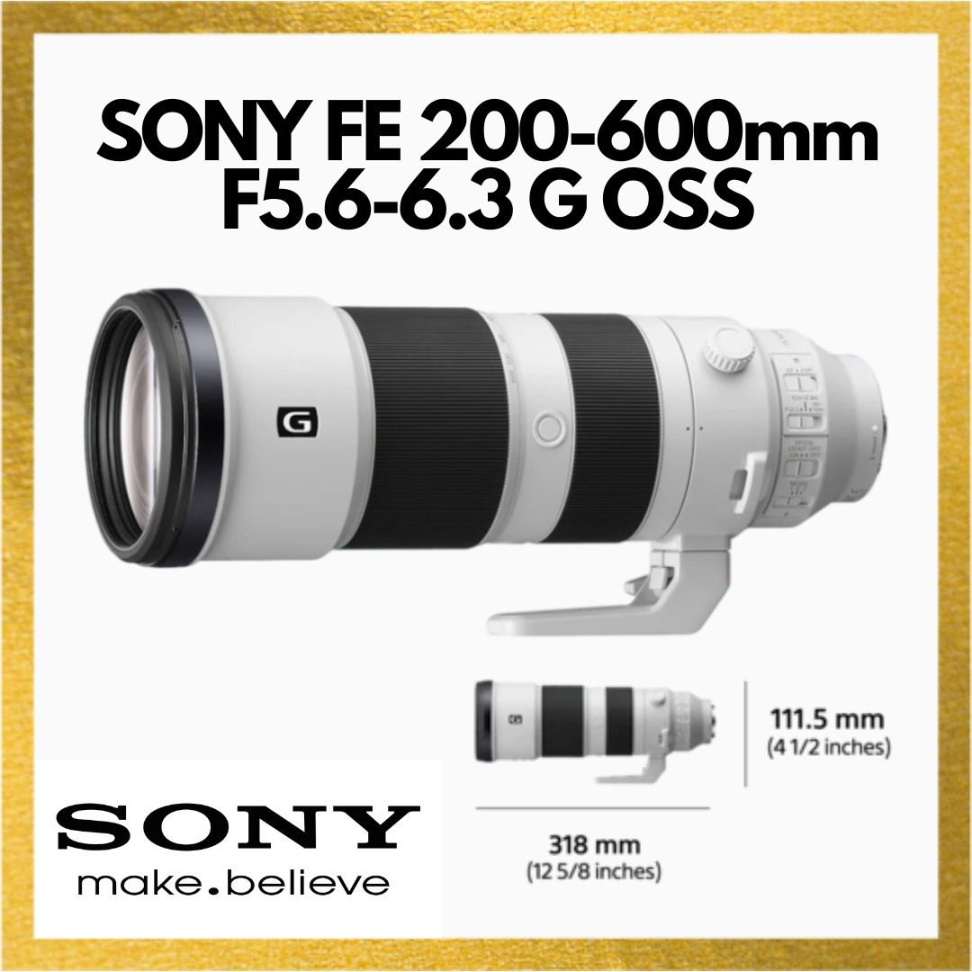 SONY FE 200-600mm F5.6-6.3 G OSS, Photography, Lens & Kits on Carousell