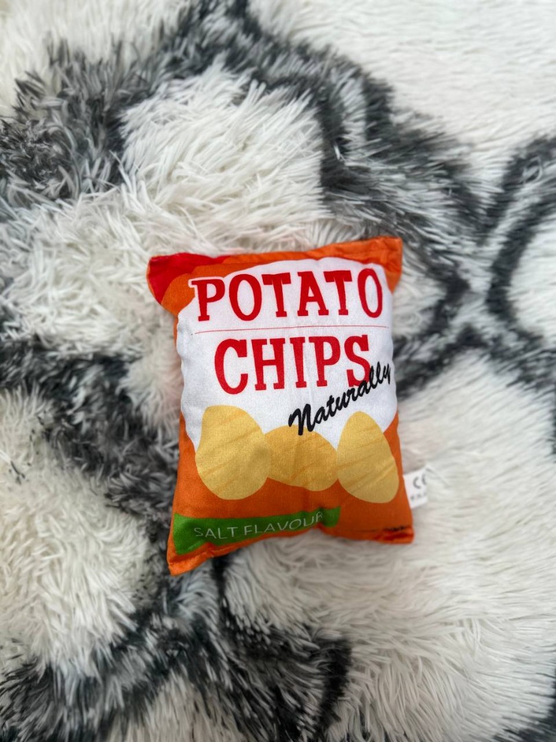 Dog Soft Toy Potato Chips Squeaky [Brand New], Pet Supplies, Homes ...