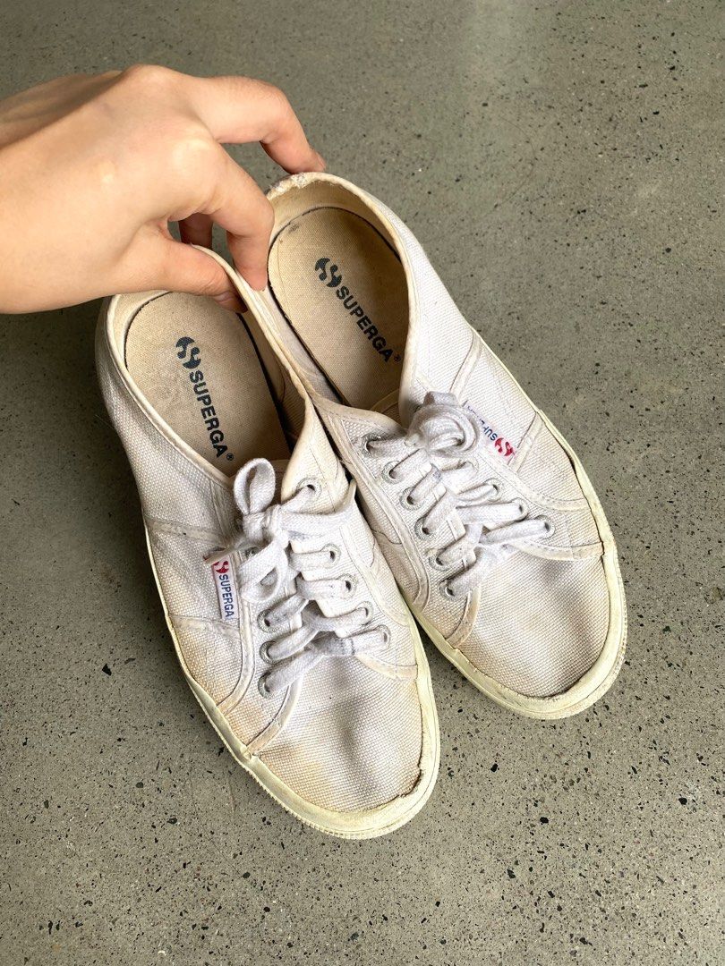 Superga 2750-Cotu Classic White Sneakers, Women's Fashion, Footwear, Sneakers on Carousell
