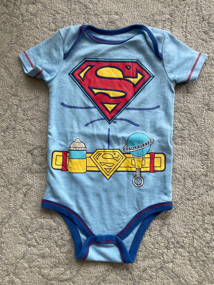 Superman Baby Romper, Babies & Kids, Babies & Kids Fashion on Carousell