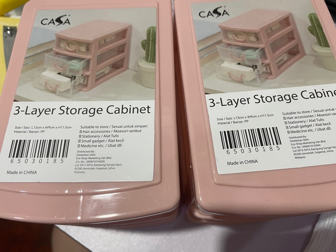 Table Drawer (3-layer storage Cabinet), Furniture & Home Living, Home ...