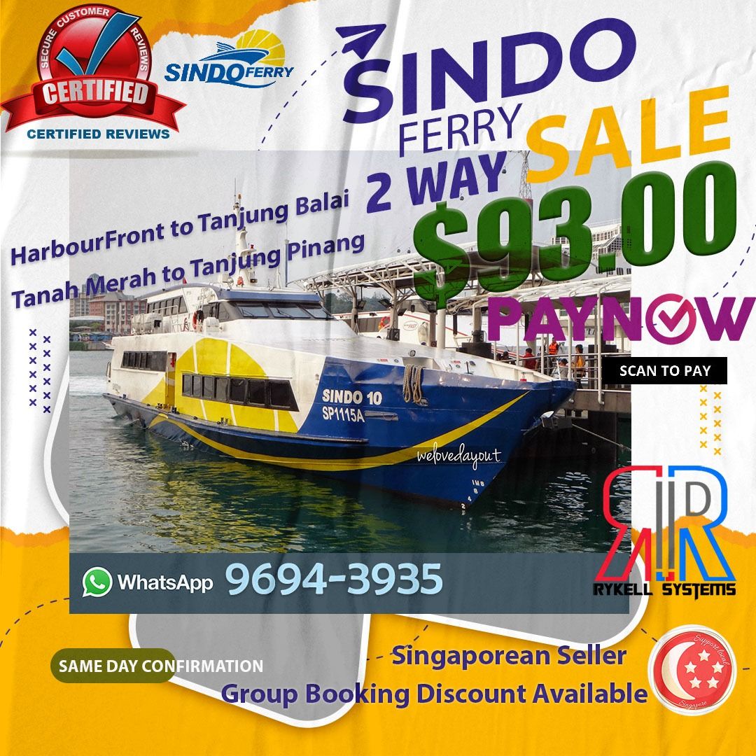 Tanjung Pinang Ferry Ticket, Tanjung Balai Ferry Ticket, Tickets ...