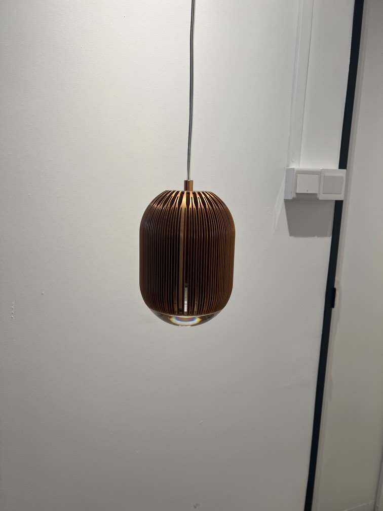 Tim Dixon Fin Light Obround Pendant Light Copper, Furniture & Home ...