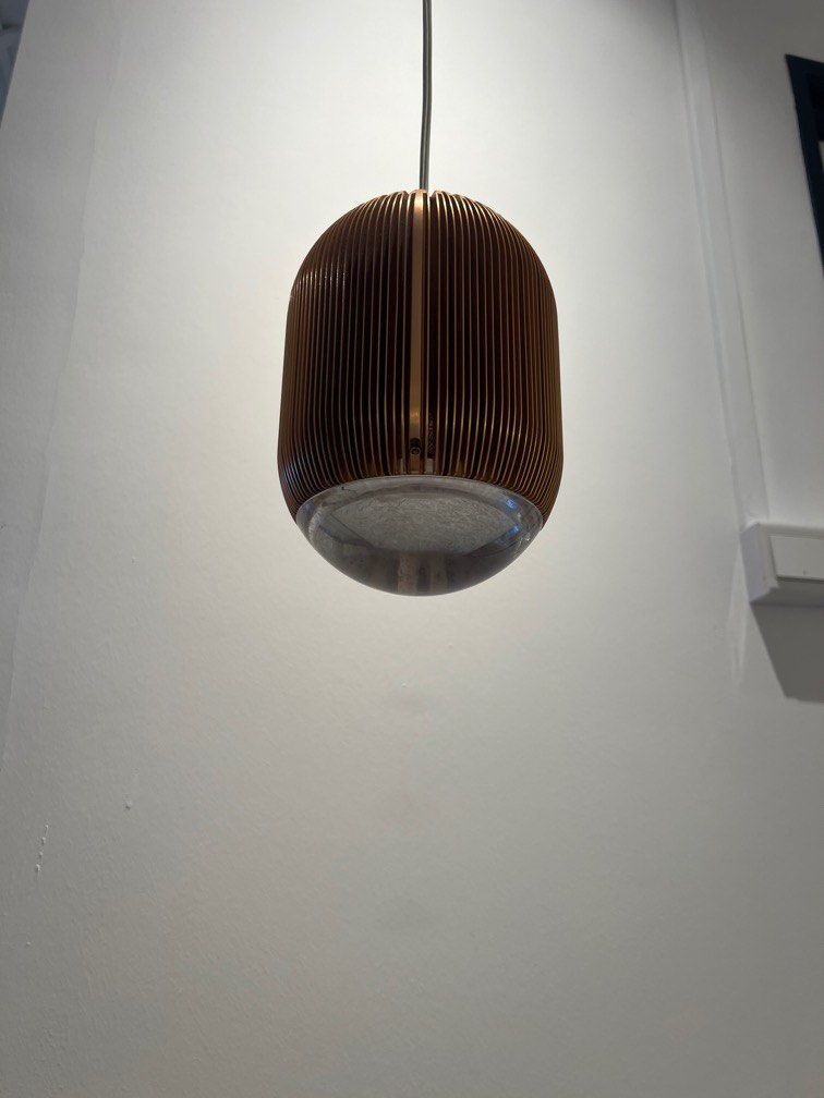 Tim Dixon Fin Light Obround Pendant Light Copper, Furniture & Home ...