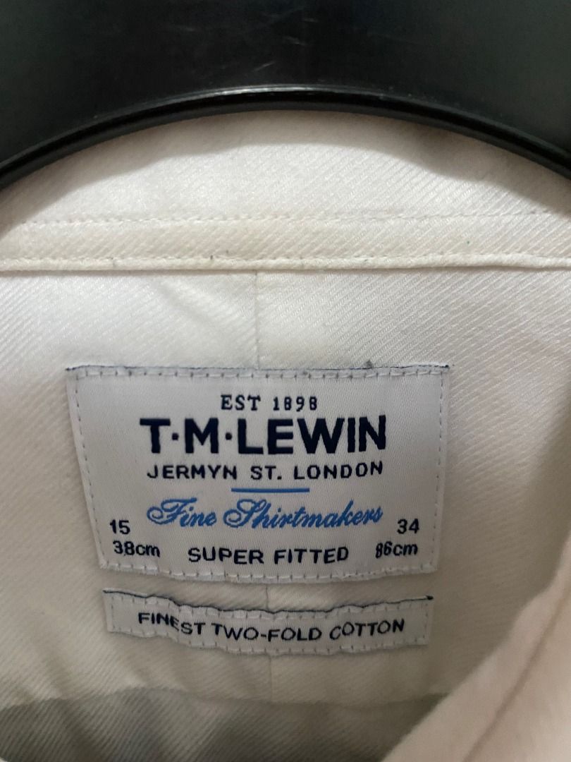 TM LEWIN FORMAL SHIRT (WHITE), Men's Fashion, Tops & Sets, Formal ...