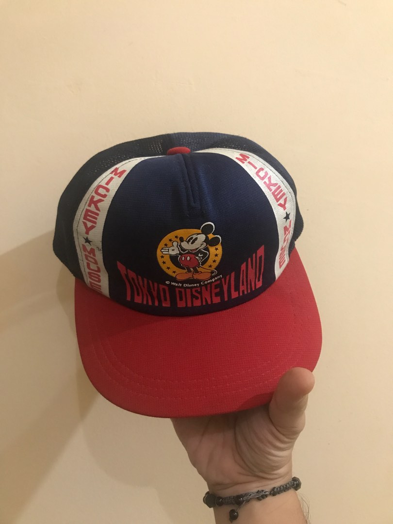 Topi Vintage Mickey Mouse Tokyo Disney Land, Fesyen Pria, Aksesoris ...