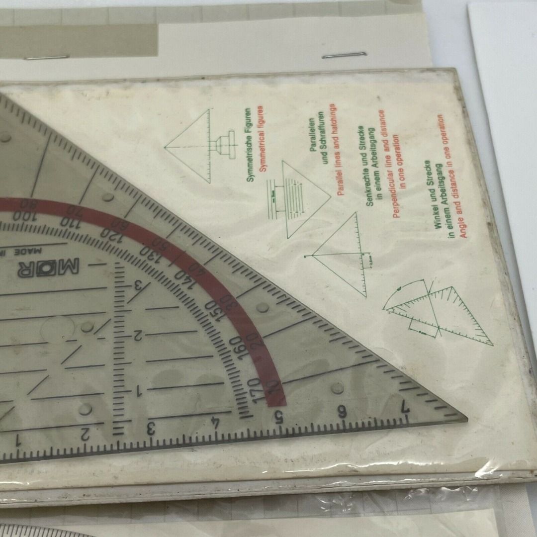 Uchida M&R Protractor for Drafting Engineer Set of 2 New Made in Japan ...