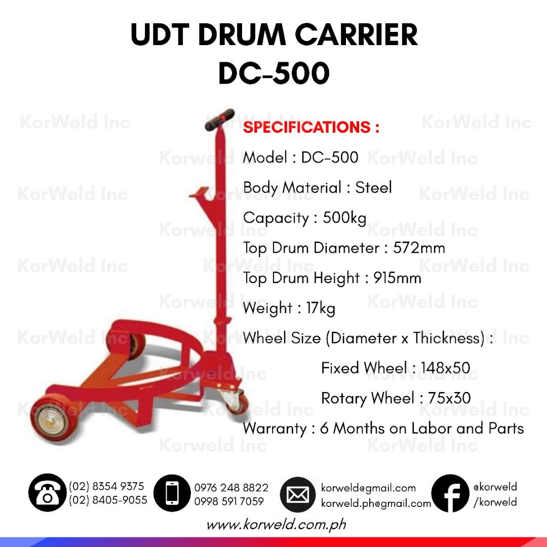 UDT Drum Carrier DC-500, Commercial & Industrial, Construction Tools & Equipment on Carousell