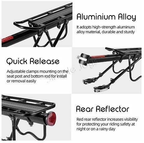 Universal Bicycle Rear Rack Bike Cargo Seat With Quick-Release Design ...