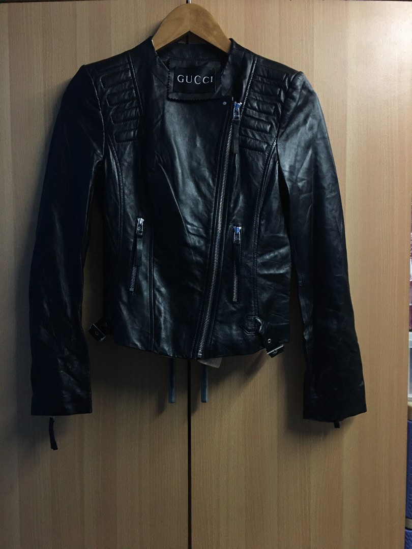 Vintage gucci leather gothic (90s bootleg), Women's Fashion, Coats ...