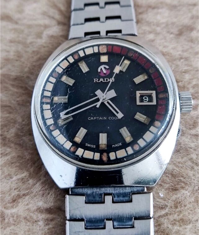 Vintage RADO CAPTAIN COOK AUTOMATIC 11773/2 Stainless Steel 36mm Mens ...