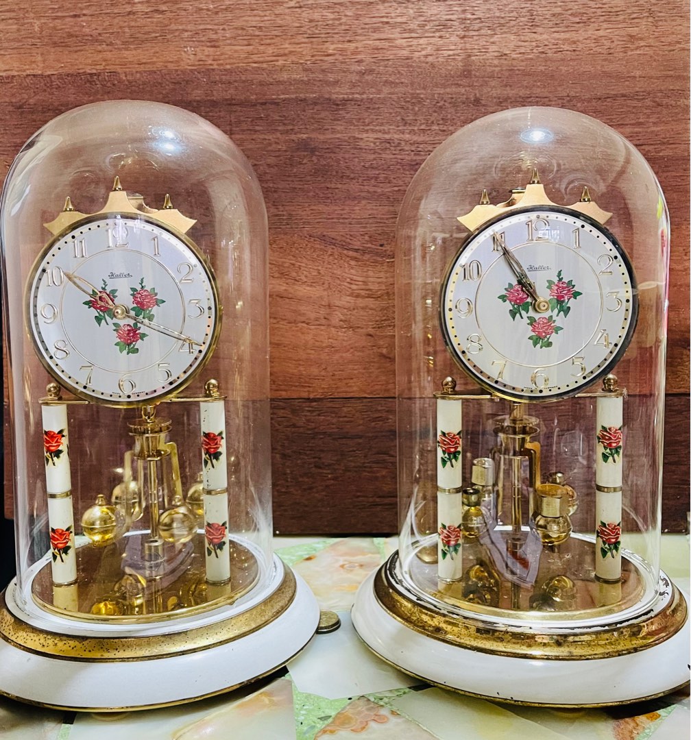 Vintage Twin 400 days rotating clock, Furniture & Home Living, Home ...
