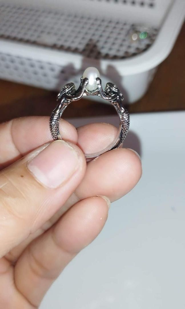 Vintage twin mermaid with real rice pearl, Women's Fashion, Jewelry ...