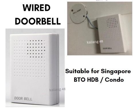 Wired Doorbell for Singapore BTO resale HDB Condo Home Alarm System ...
