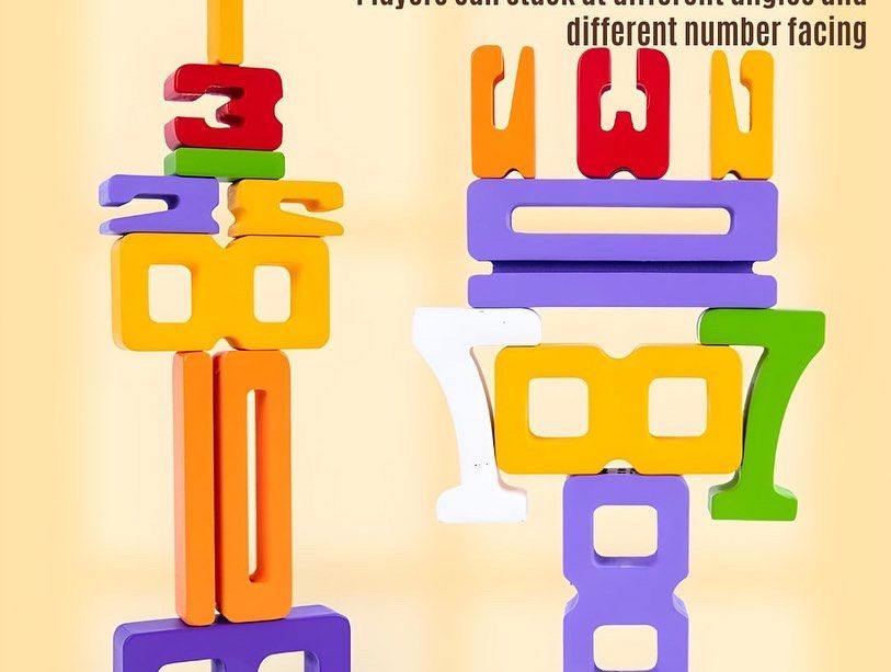 Wooden Digital Building Blocks, Hobbies & Toys, Toys & Games on Carousell
