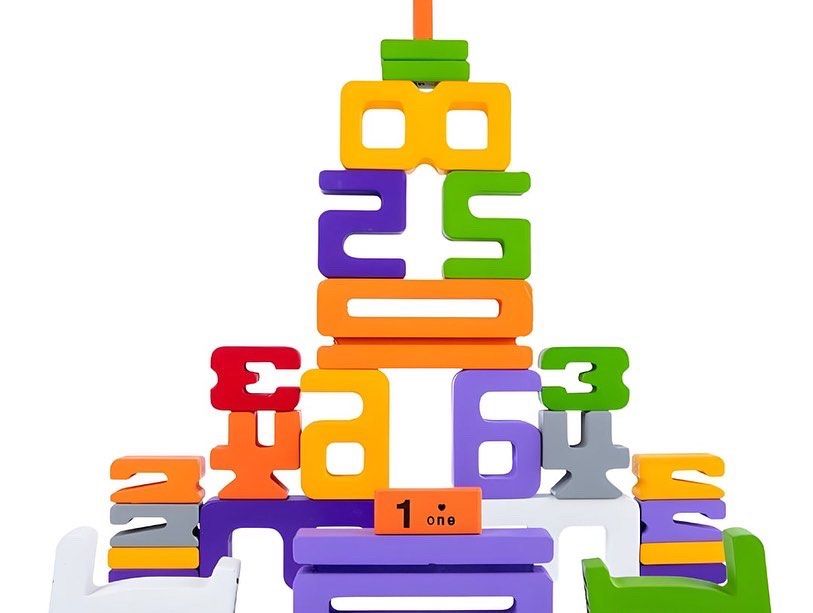 Wooden Digital Building Blocks, Hobbies & Toys, Toys & Games on Carousell