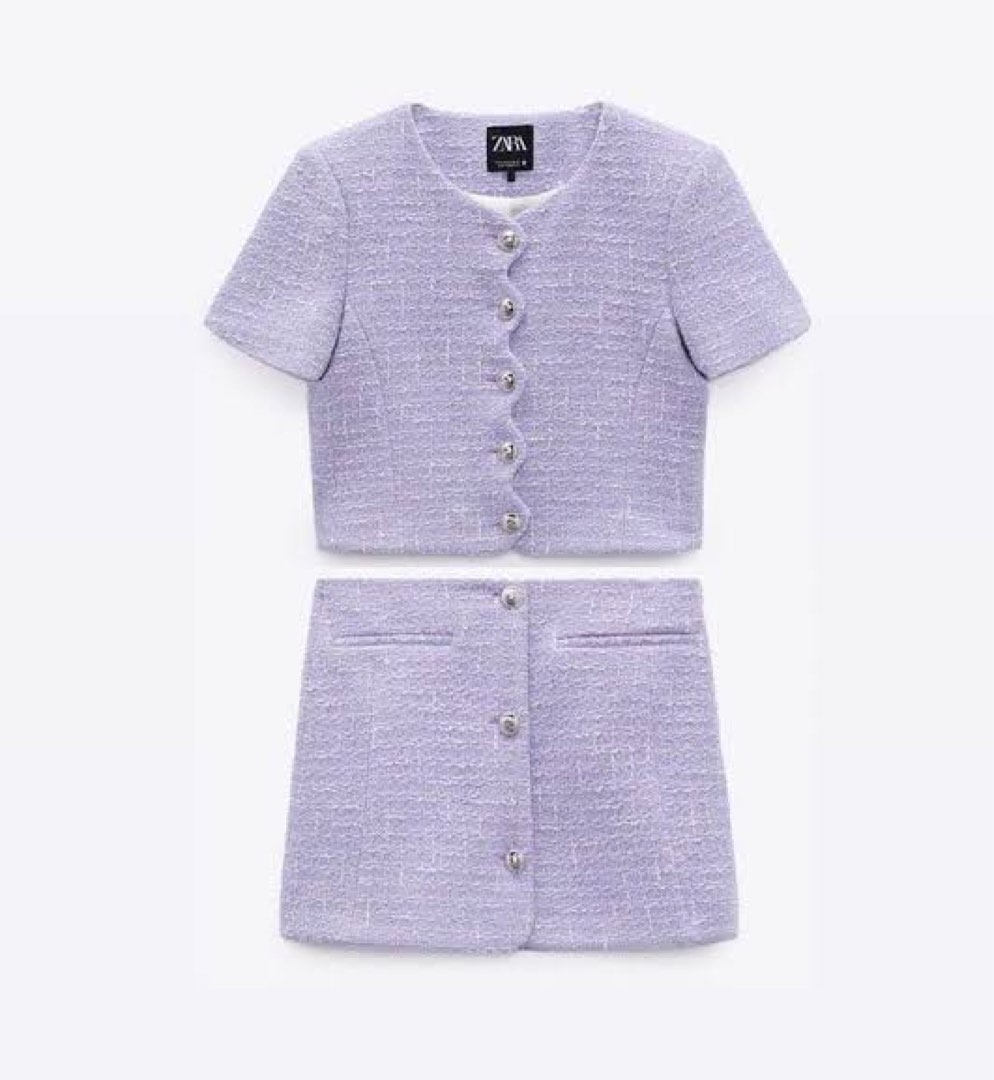 Zara Tweed Co ords, Women's Fashion, Dresses & Sets, Sets or ...