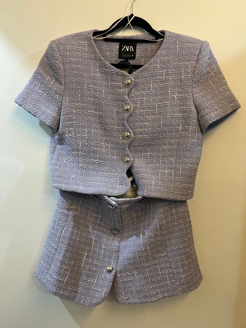 Zara Tweed Co ords, Women's Fashion, Dresses & Sets, Sets or ...