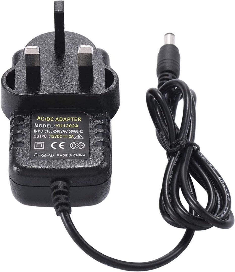 12V 2A Power Supply Adapter - COLM AC/DC Adaptor 100-240V 50-60HZ 12V 2amp 24W UK Converter ...