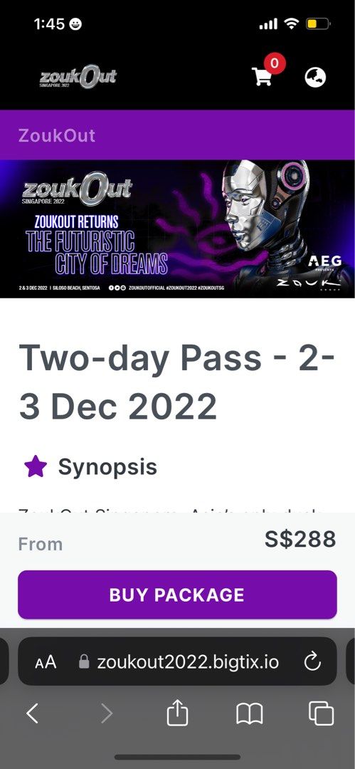 2 DAY GENERAL PASS ZOUK OUT, Tickets & Vouchers, Event Tickets on Carousell