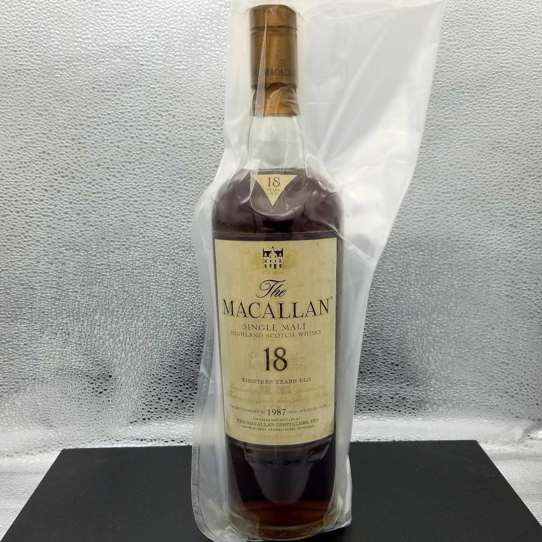 回收 舊版 草寫版 1987 Macallan 麥卡倫 18年 威士忌 Whisky 等麥卡倫系列, 嘢食 & 嘢飲, 酒精飲料 ...