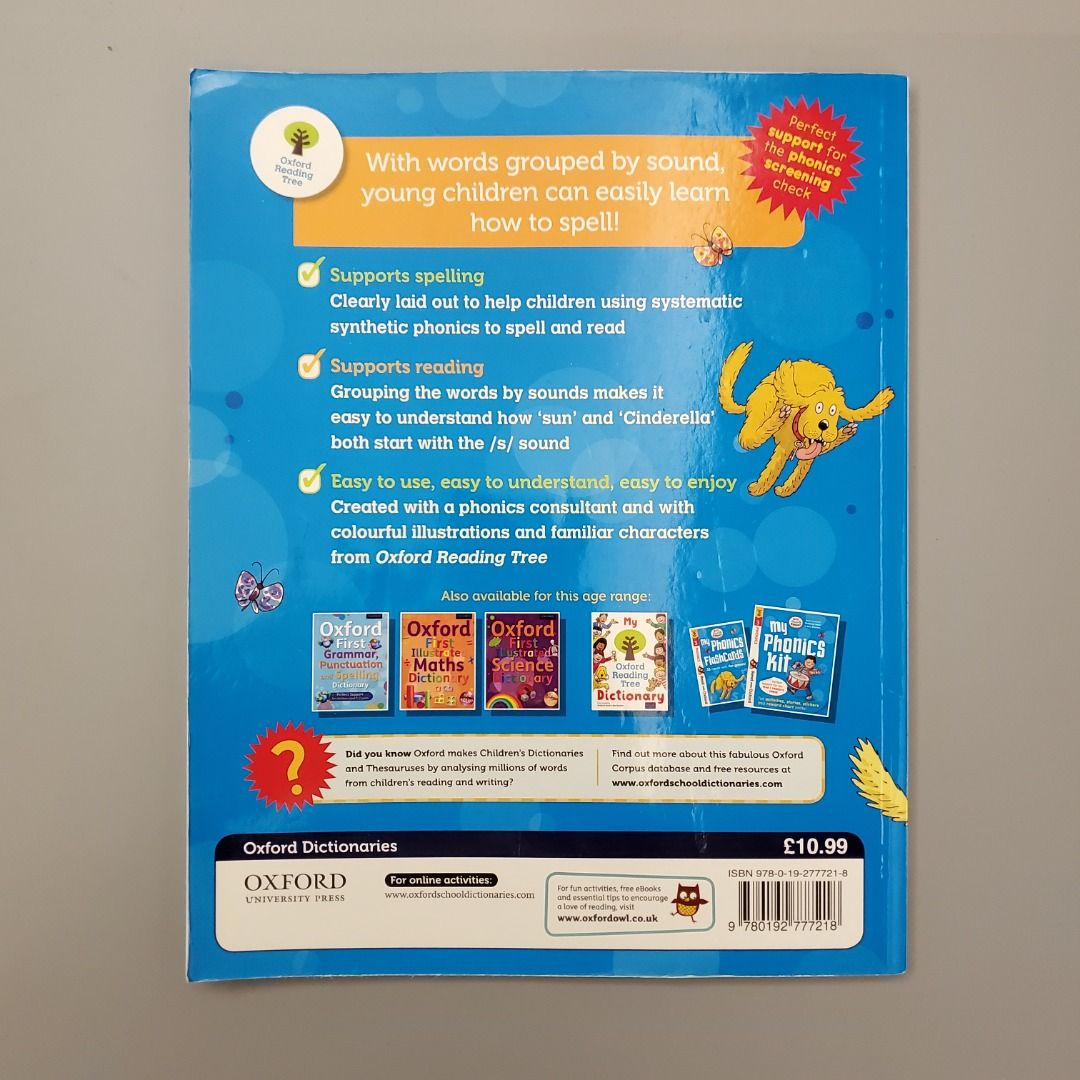 幼兒讀物系列 - Oxford Phonics Spelling Dictionary (Paperback), 興趣及遊戲, 書本 & 文具 ...