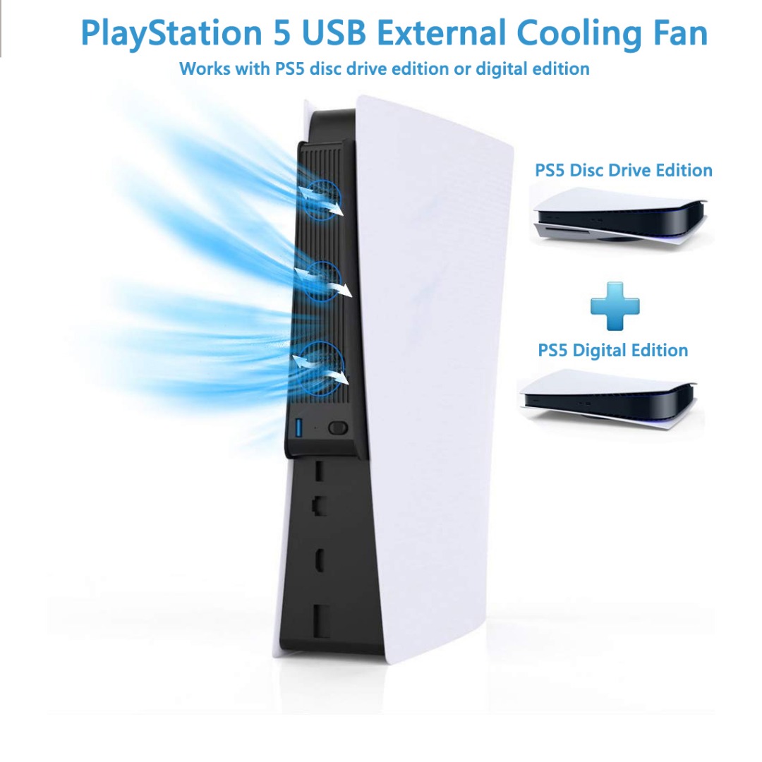 全新 PlayStation 5 USB 外置靜音散熱風扇 Brand New PlayStation 5 PS5 USB External ...