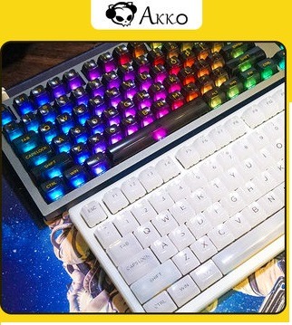 AKKO ASA Clear Transparent Keycap Sets V2 -155 Keys Translucent ...