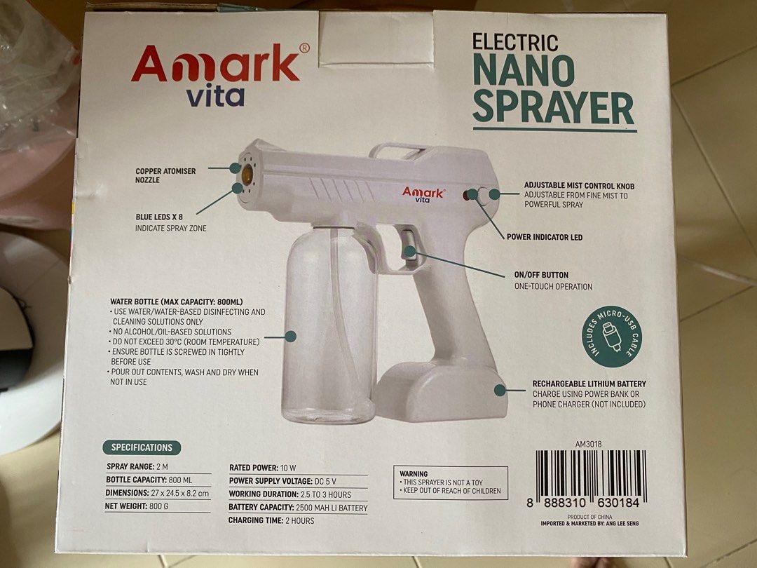 Amark Electric Nano Sprayer, Health & Nutrition, Medical Supplies ...