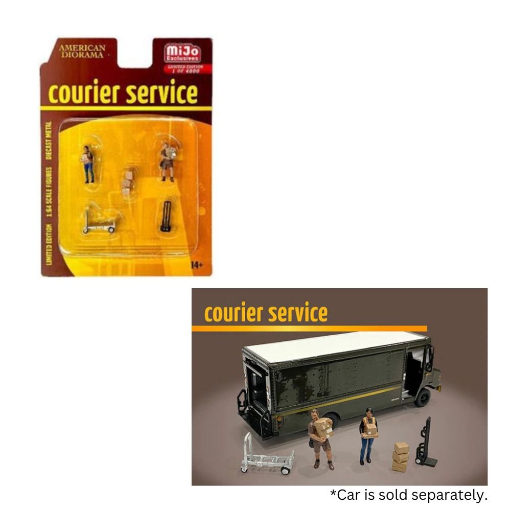 American Diorama 1/64 Scale Courier Service Die-cast Figures, Hobbies ...