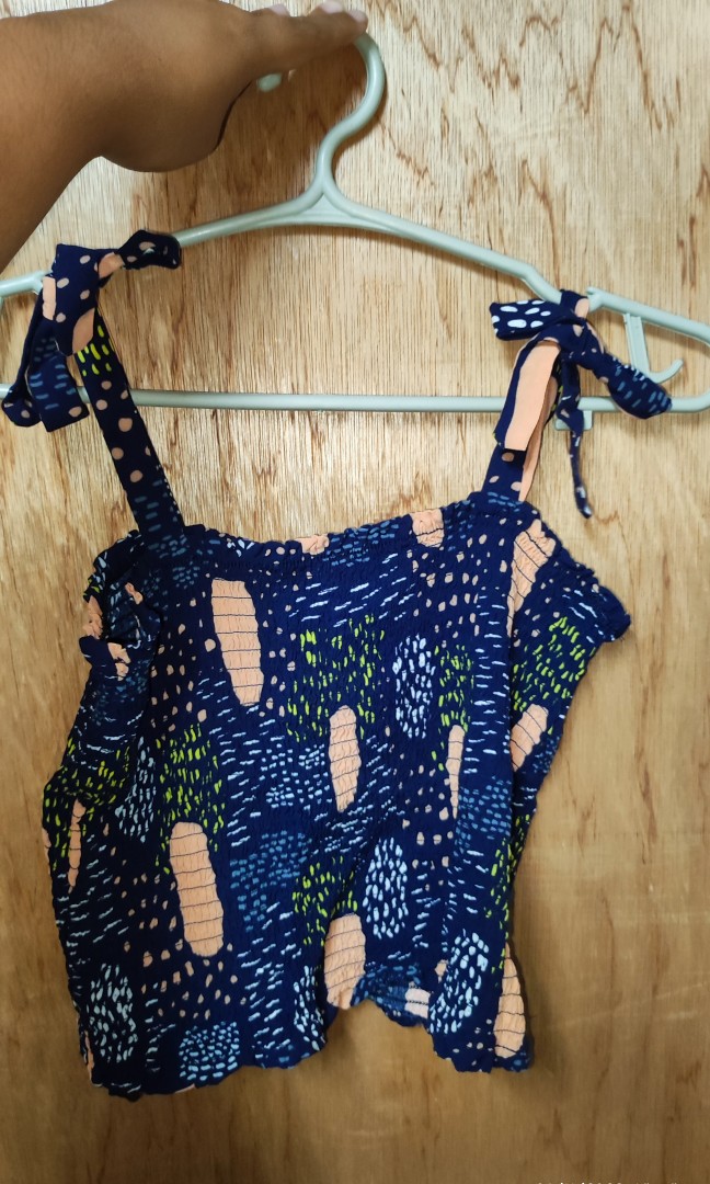 Anko Ribbon crop top, Women's Fashion, Tops, Sleeveless on Carousell