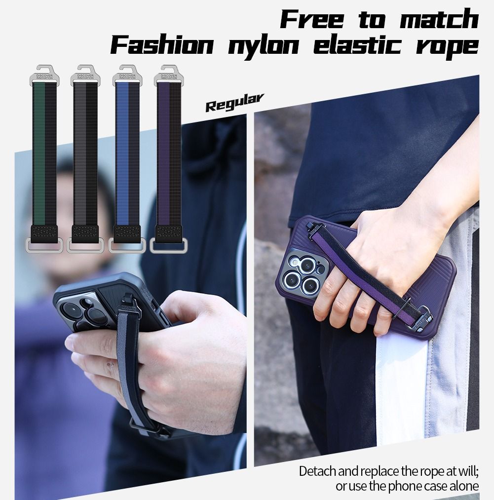 Apple iPhone 14 Pro Max - Magnetic Strap Case Full Coverage Casing Rope ...