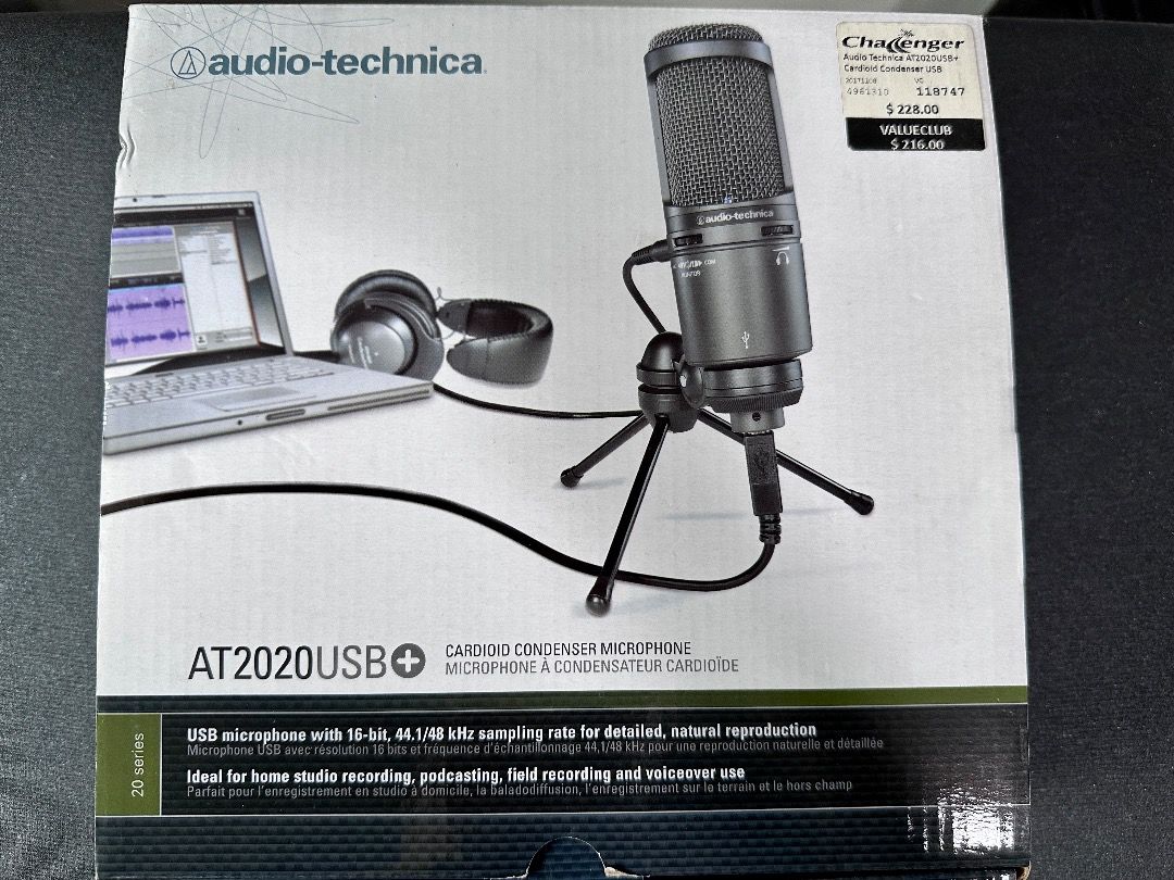 Audio Technica AT2020 USB+ MIC, Audio, Microphones on Carousell