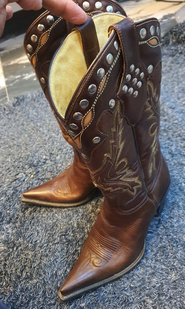 Authentic hacienda pure leather boots, Luxury, Sneakers & Footwear on ...