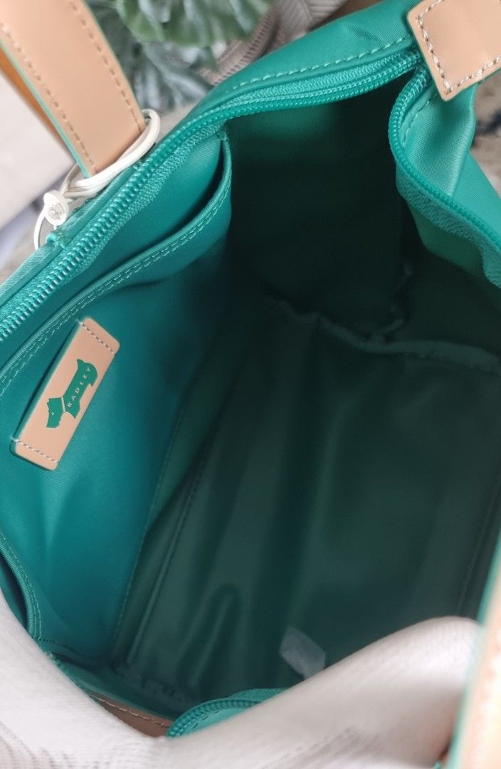 Authentic New Radley London Green Nylon Tote bag, Women's Fashion, Bags ...