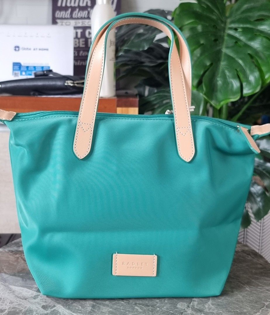 Authentic New Radley London Green Nylon Tote bag, Women's Fashion, Bags ...