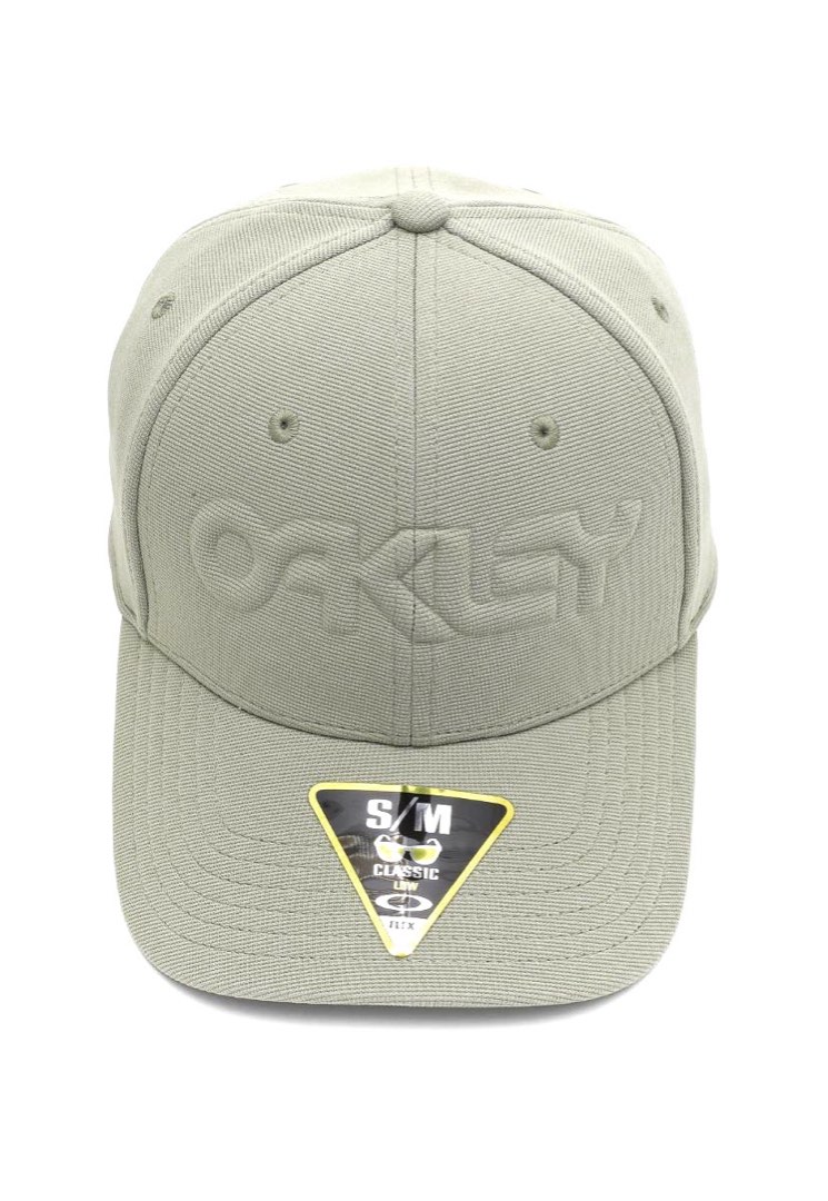 Authentic Oakley 6 Panel Stretch Hat Embossed Uniform Green, Men's ...