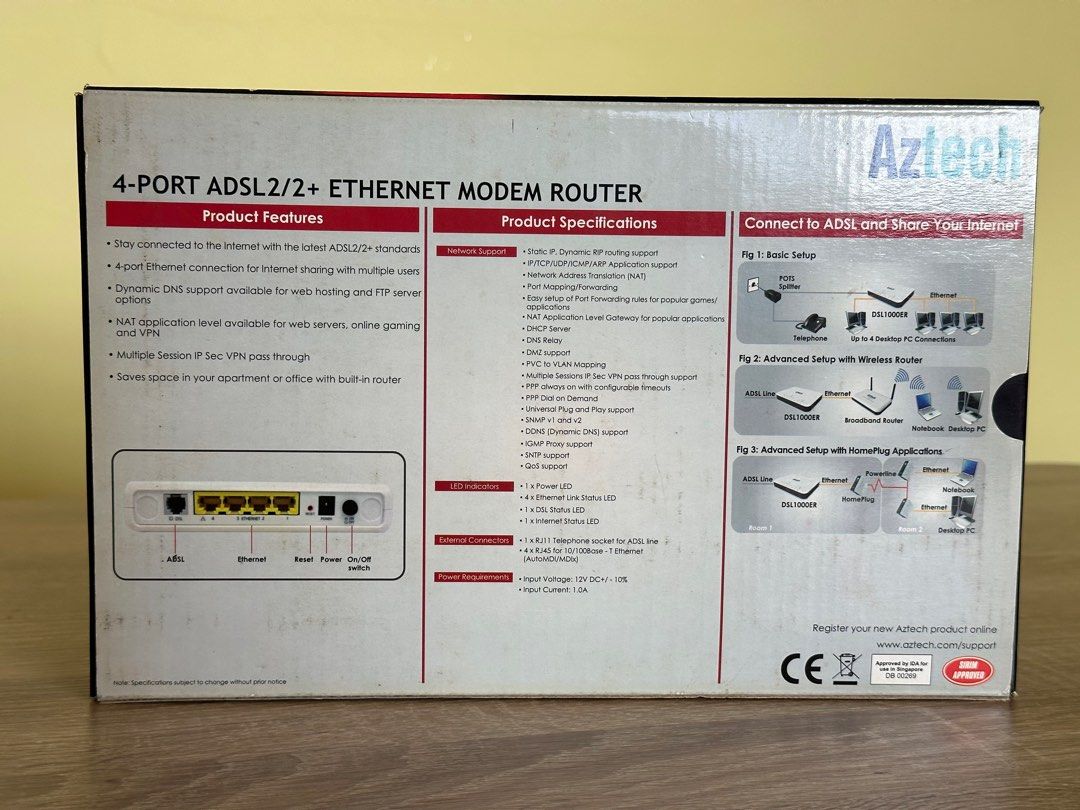 Aztech 1000er Modem Router Computers And Tech Parts And Accessories