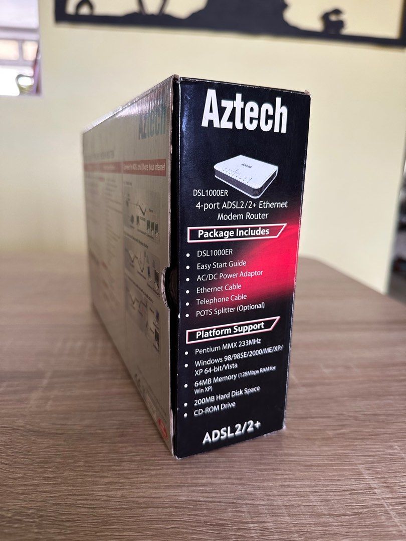 Aztech 1000ER Modem Router, Computers & Tech, Parts & Accessories ...