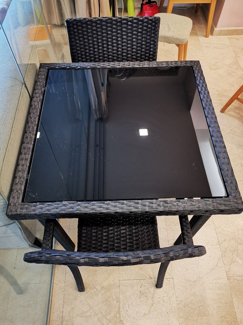 Balcony Table and Chair Set, Furniture & Home Living, Furniture, Tables ...