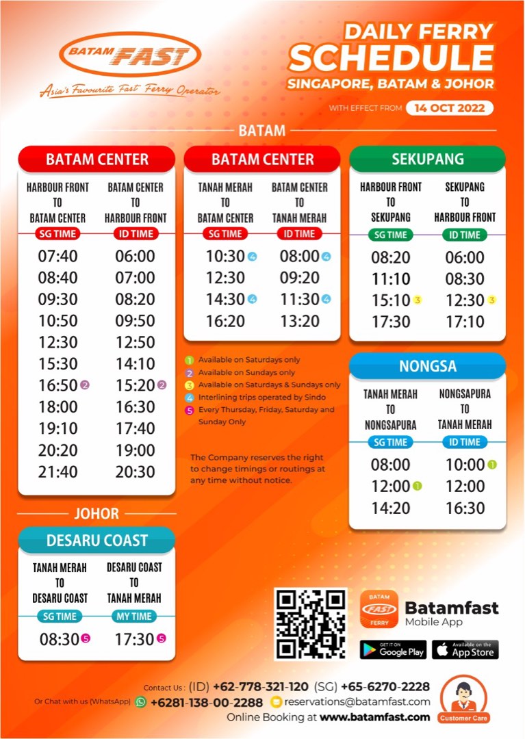 Batam Fast Ferry - Sekupang & Batam Centre & Desaru Coast, Tickets ...