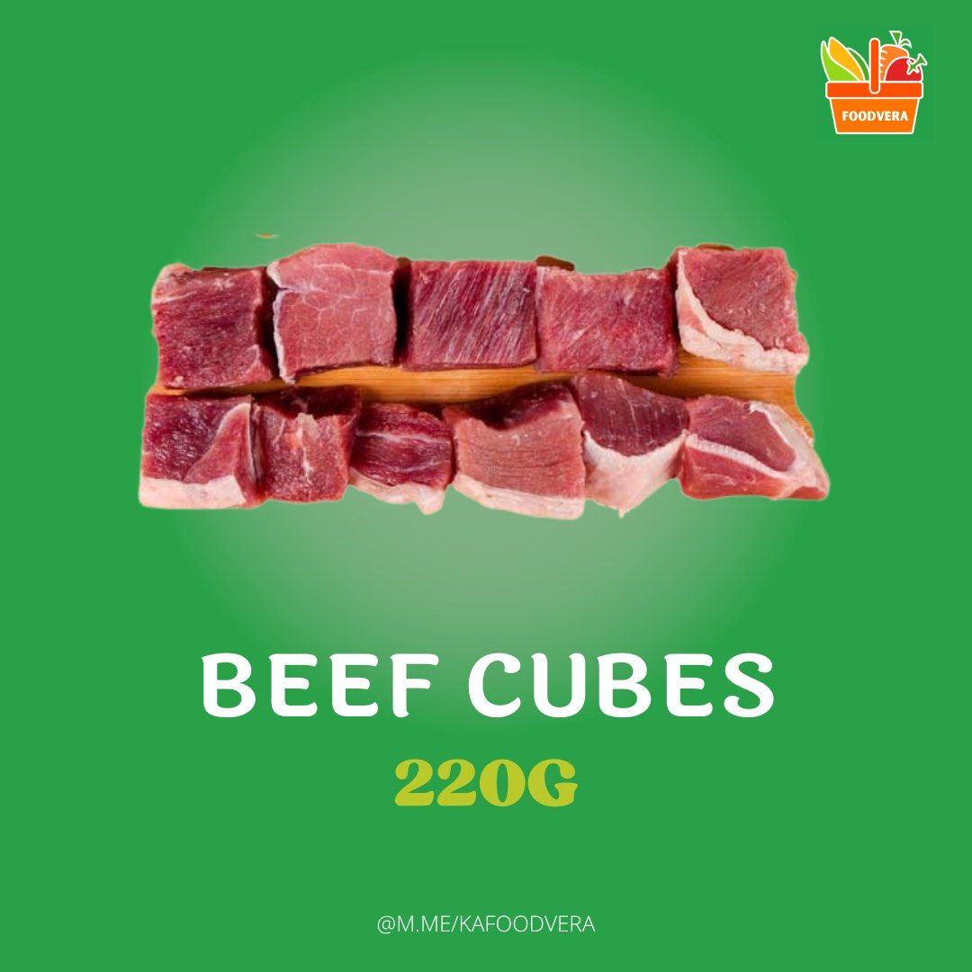 Beef Cubes 220g, Food & Drinks, Chilled & Frozen Food on Carousell