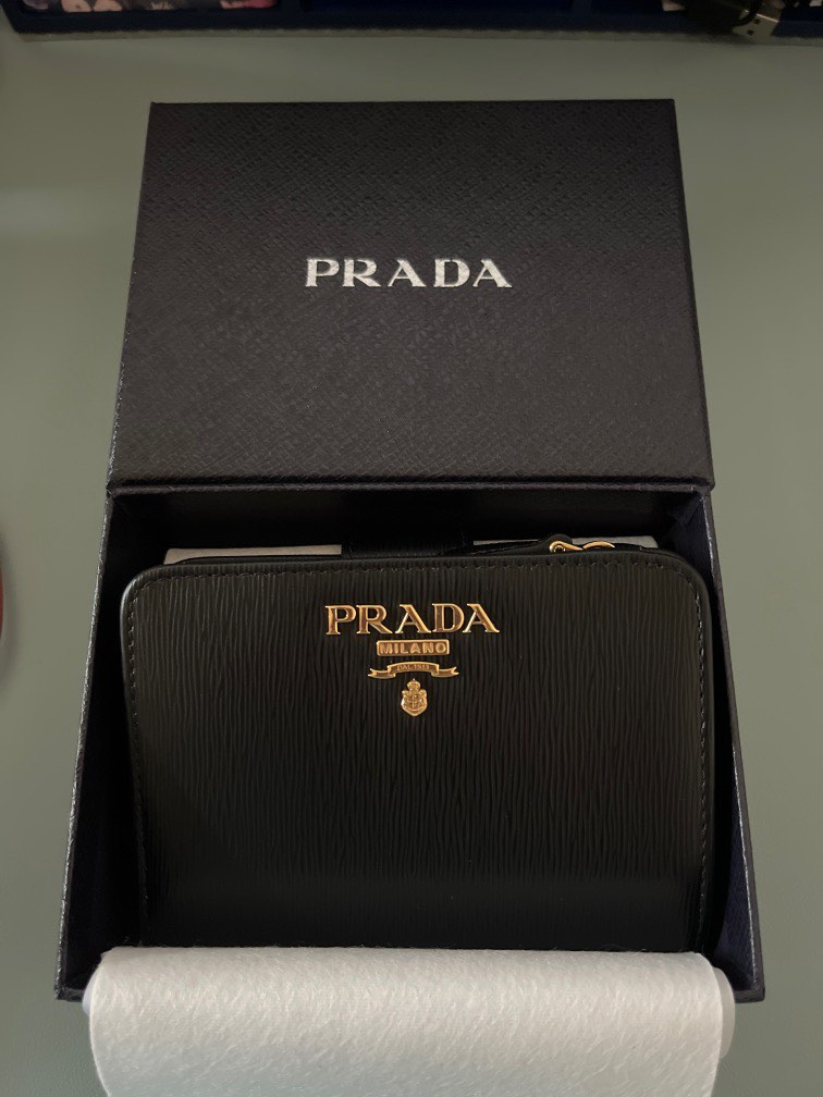 BNIB Genuine Prada small Leather Wallet, Luxury, Bags & Wallets on ...