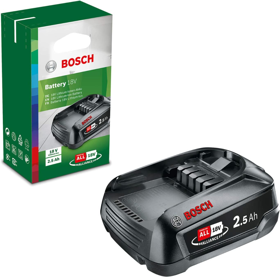 Bosch Home and Garden Battery Pack PBA 18V (battery 2.5 Ah W-B, 18 Volt ...