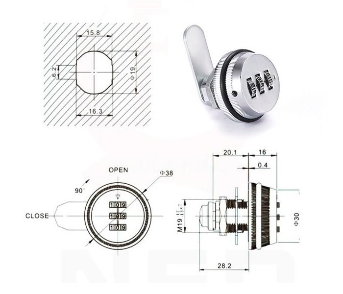 Brand New Letterbox Digital combination lock suitable for HDB letter ...