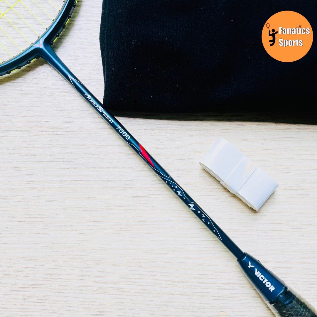 [Bundle] Brand New Victor Auraspeed 7000 B Badminton Racket strung with ...