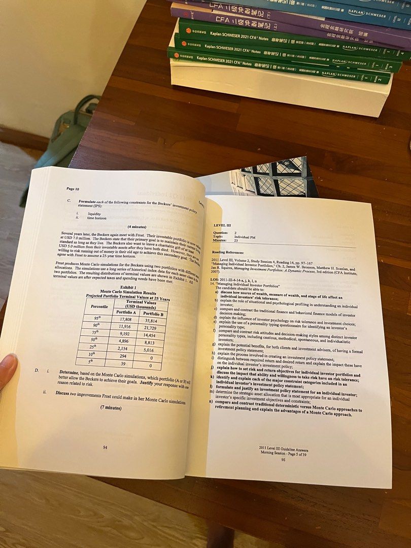 CFA LEVEL III past year papers, Hobbies & Toys, Books & Magazines ...